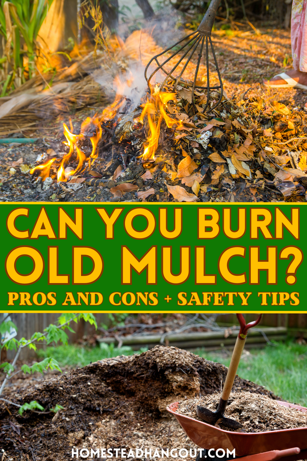 Can You Burn Old Mulch? Pros and Cons + Fire Tips - The Homestead Hangout